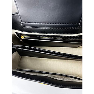 Tory Burch Britten Embossed Small Satchel/Crossbody Bag 141043 Black 001