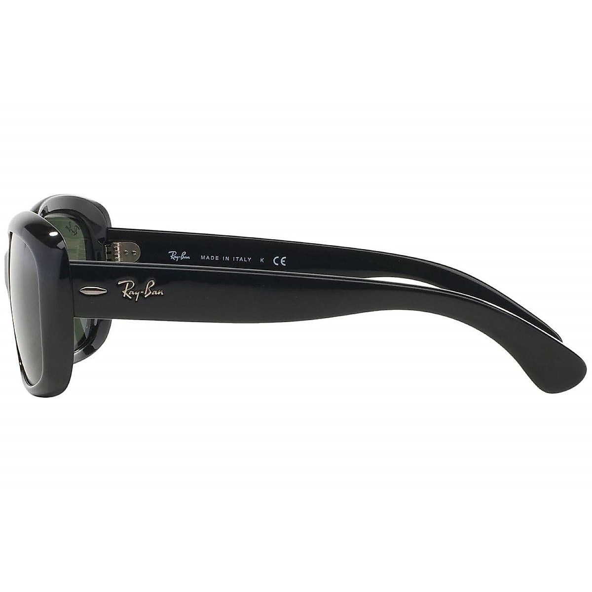 Ray-Ban Women's RB4101 Jackie Ohh Butterfly Sunglasses, Black/Dark Green, 58 mm