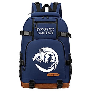 Waroost Unisex Monster Hunter Daypack Student Lightweight Bookbag,Wear-Resistant Laptop Bag Graphic Knapsack for Teen