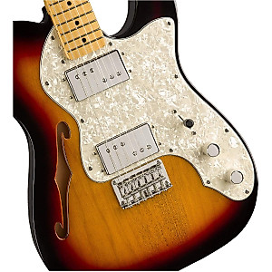 Squier Classic Vibe 70s Thinline Telecaster Electric Guitar, with 2-Year Warranty, 3-Color Sunburst, Maple Fingerboard