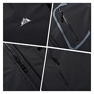 MOERDENG Men's Mountain Waterproof Ski Jacket Windproof Rain Windbreaker Winter Warm Hooded Snow Coat