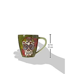 Lang Artisan Sugar Skull Café Mug , 17 oz, Multi