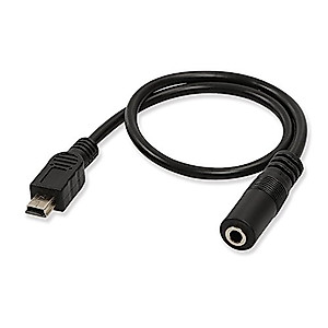 Wpeng Qaoquda (2-Pack) Mini USB Male to 3.5mm Female Audio Cable for Active Clip Mic Microphone Adapter Cord-1Feet