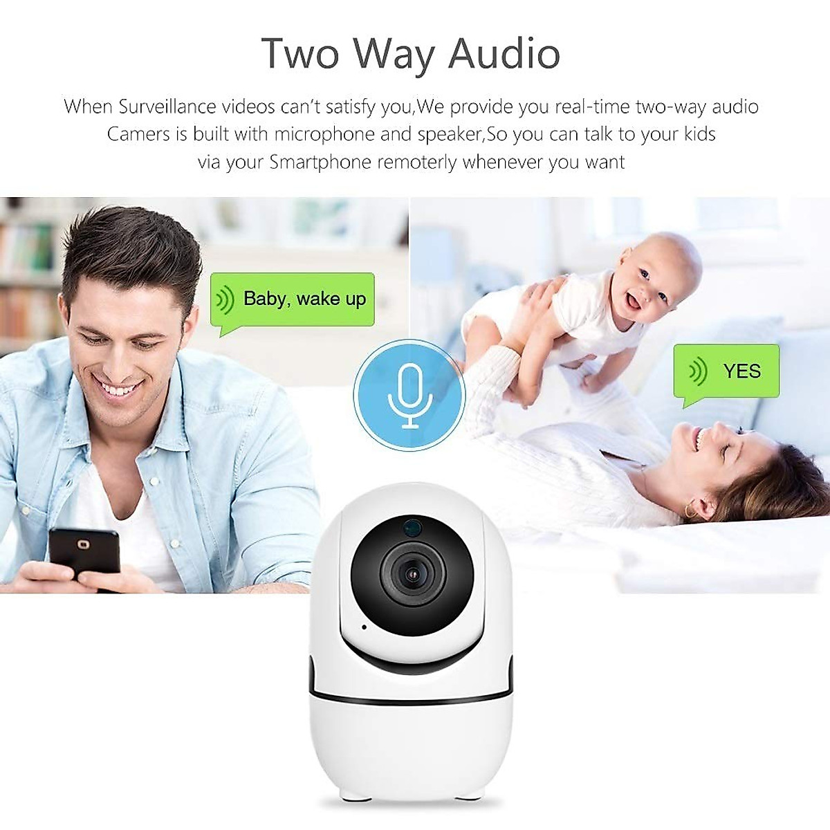 Tuya WiFi Indoor Camera,1080P Smart Baby/Pets Monitor with Pan/Tilt, Two-Way Audio,AI Detection,Night Vision,Cloud/Local Storage,2MP Wireless Camera