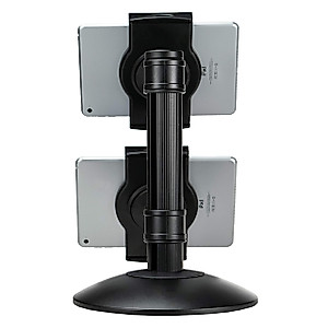 Dual Tablet Mount - CTA Quick-Connect Dual Tablet Mount with Height-Adjustable Arms for iPad Air 1-4, and Tablets up to 10” in Length (PAD-QC2M)