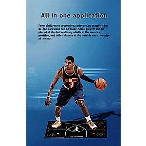 Basketball Footstep Training Mat,Basketball Train mat，Non-Slip Regular Training System Blanket, Dribble Silent Sports Auxiliary Props,Training Pace Ball Control Player Equipment (120cm*86cm*0.4cm)