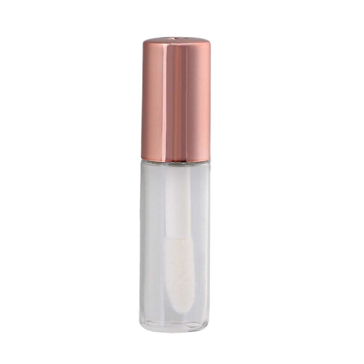BQLZR Rose Gold Lip Gloss Tubes 1.2ml Empty Plastic transparent Lip Balm Bottle Container Cosmetic Makeup Tools with Stopper Pack of 20