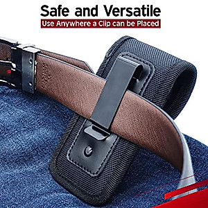 Folding Utility Knife Heavy Duty with Knife Maintenance Tool Holster Nylon Pouch Belt Clip Stainless Steel Box Cutter Knife Carry Case Utility Knife & Clip Roofing Knife One Year Manufacturer Warranty
