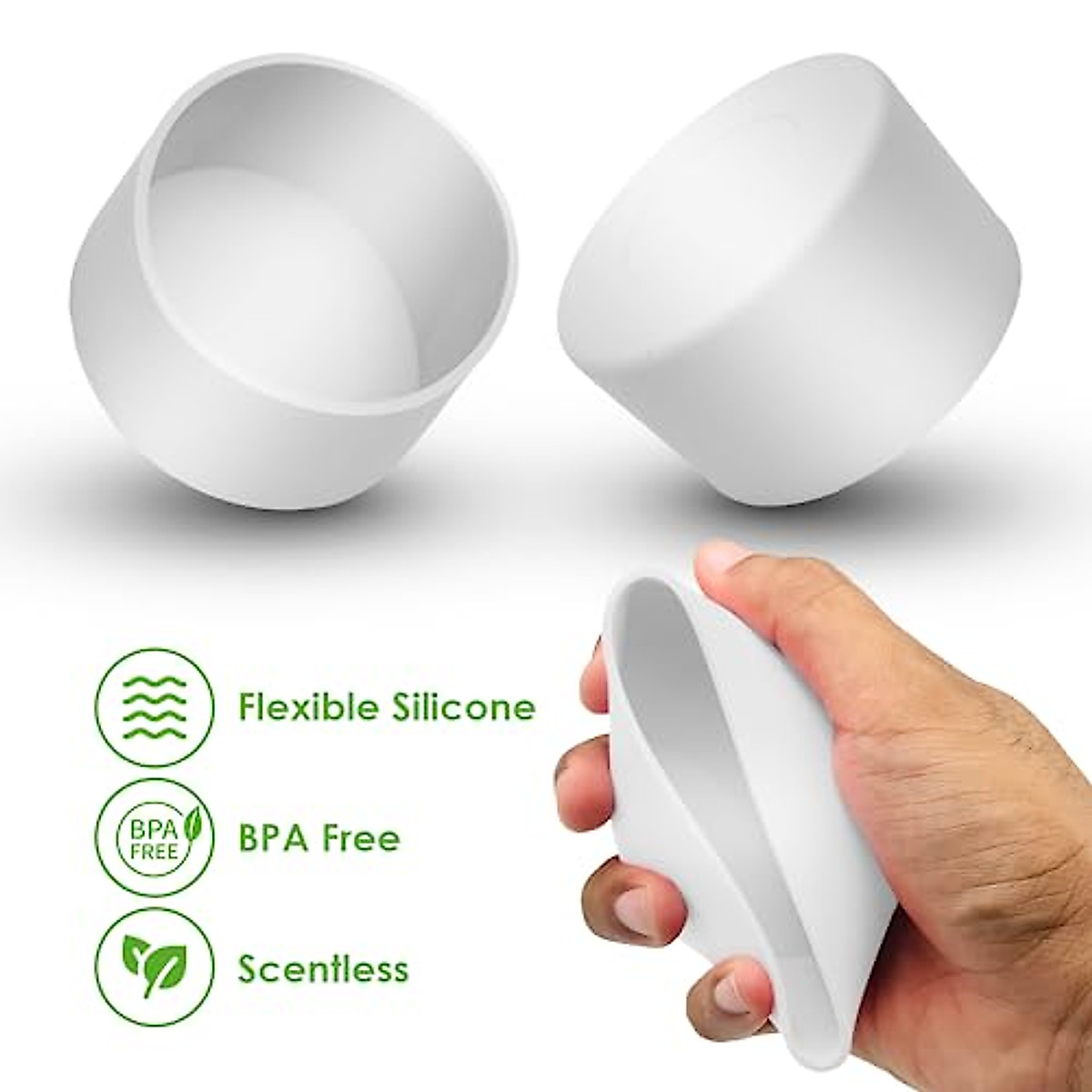 Elevate 2 Pcs Silicone Boot for Stanley Quencher 40oz, 30oz Tumbler with Handle and Stanley IceFlow 20oz, Anti-Slip Protective Water Bottle Bottom Cover, Stanley Cup Accessories (Clear)