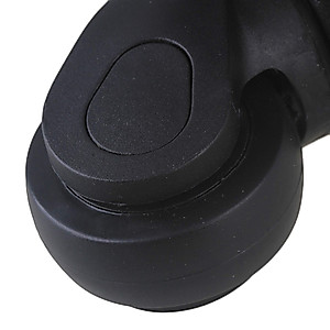 RDEXP Black 9.6x9.3x4.8cm DIY Left & Right Luggage Wheels with 8 Screws Replacement Set of 2