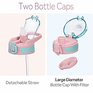 TOBA 1 Gallon Motivational Water Bottle -128 oz BPA Free Water Jug Large Sports Water Bottle Leakproof Drinking Bottle Women/Men for Fitness Gym Outdoor Activity, Pink Dandelion