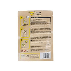Fridge Ninja Compact Fridge Deodorizer (2 Pack) - More Effective Than Baking Soda - Compact Size Refrigerator Deodorizer Made of Activated Carbon