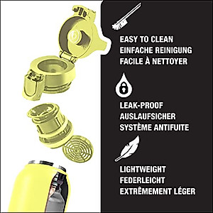 SIGG - Insulated Water Bottle - Thermo Flask Hot & Cold ONE Ultra Lemon - with Tea Infuser - Leakproof - BPA Free - 18/8 Stainless Steel - 17 oz