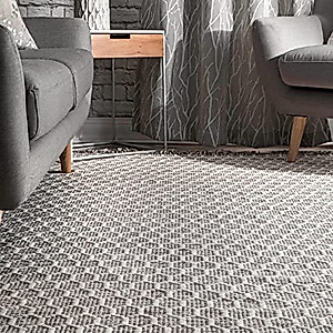 nuLOOM BeeHive Tassel Wool Area Rug, 7' 6" x 9' 6", Grey