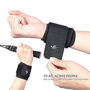 HiRui Wrist Compression Strap Wrist Brace Wrist Band Wrist Support for Fitness, Weight Lifting, Tendonitis, Carpal Tunnel Arthritis, Wrist Pain Relief, Wrist Wraps for Men Women, Adjustable (2 PCS)