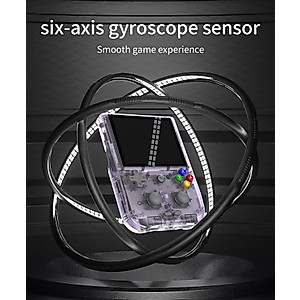 RG405V Handheld Game Console Retro Games Consoles with 3.5 Inch IPS Screen 64G TF Card 5474 Classic Games 2100mAh Battery Support Linux, HDMI and TV Output Purple