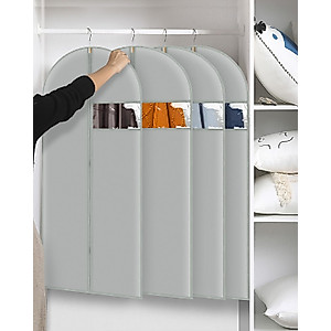 Lazydrop Garment Bags Suit Bags for closet storage 9 Packs Garment Covers 24 x 43 Inchs for Storage Suits, T-shirts and Jackets, Suit Covers for Hanging Clothes on Closet or Travel