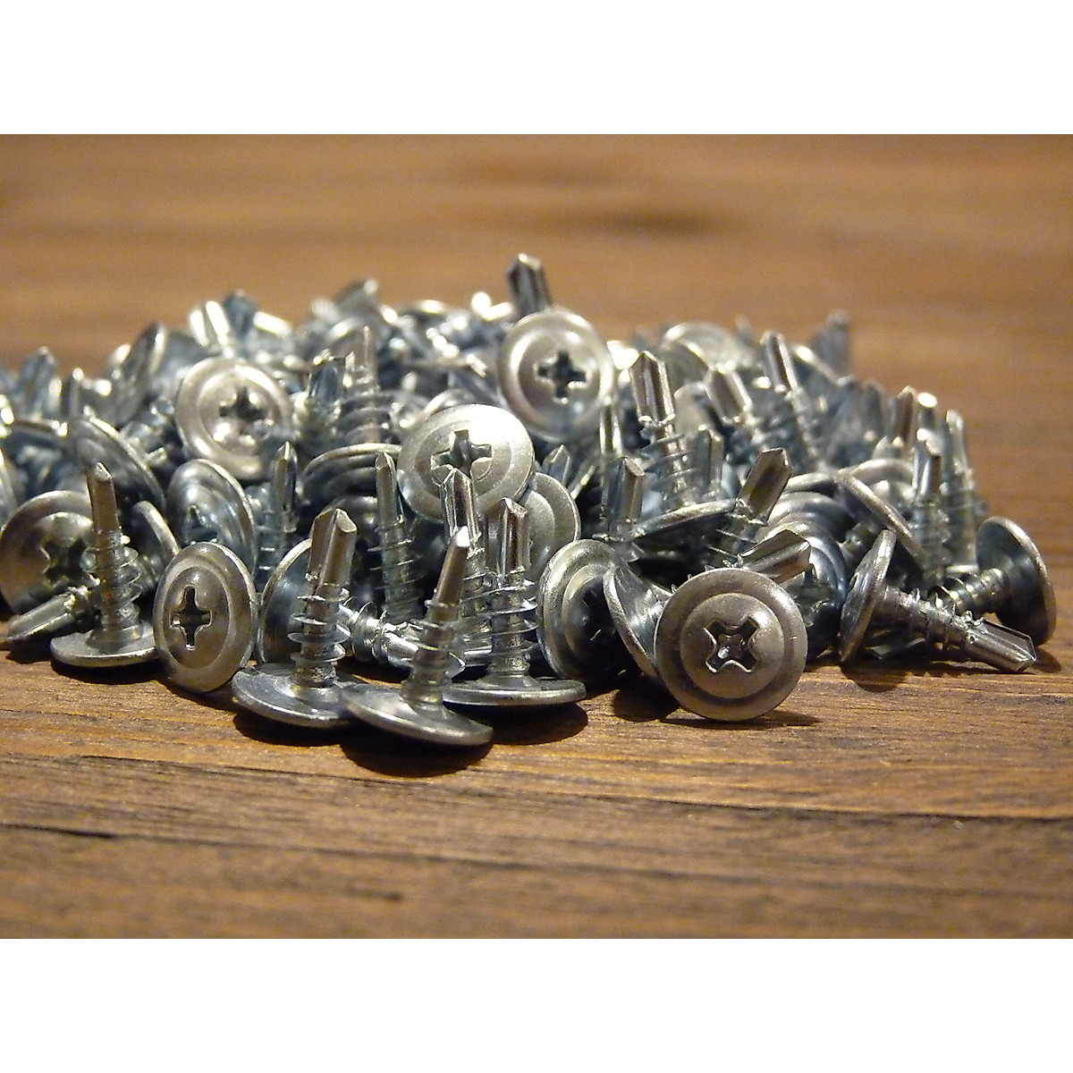 #8 x 1/2" Phillips Modified Truss Head Self-Drilling Tek Screw, Zinc Plated Steel for Sheet Metal - Pack 144 Units GATASCREWS