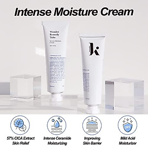 keenoniks Face Moisturizer - Wonder Remedy Intense Moisture Facial Ceramide Cream helps Repair Skin Barrier, Moisturizing for Dry, Sensitive Skin | Centella Asiatica Korean CICA Cream - 1.69 Fl Oz