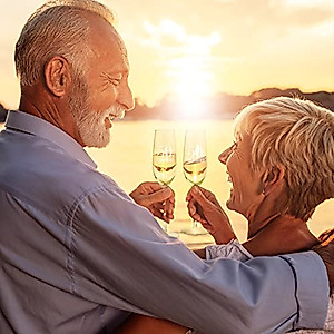 50th Anniversary Champagne Flutes for Couple by S&O. Set of 2 Wedding Anniversary Champagne Flutes. Giftable Wine Glasses for Parents. 8 oz Engraved Champagne Glasses. Gift for Married Couples