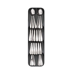Joseph Joseph Duo 80082 Duo Cleaning & Organisation Cutlery Organiser, Grey