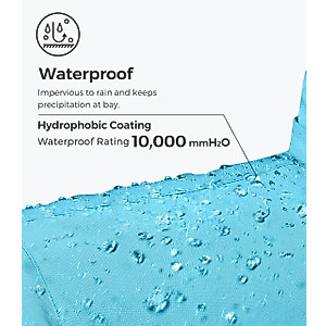 Wantdo Women's Waterproof Mountain Jacket Fleece Outdoor Coat US XL Blue X-Large