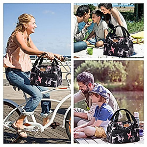 HOMESPON Lunch Bags for Women Insulated Cute Lunch Box loncheras para mujer Reusable Zipper Cooler Tote Bag Lunchbag for Picnic Work Camping
