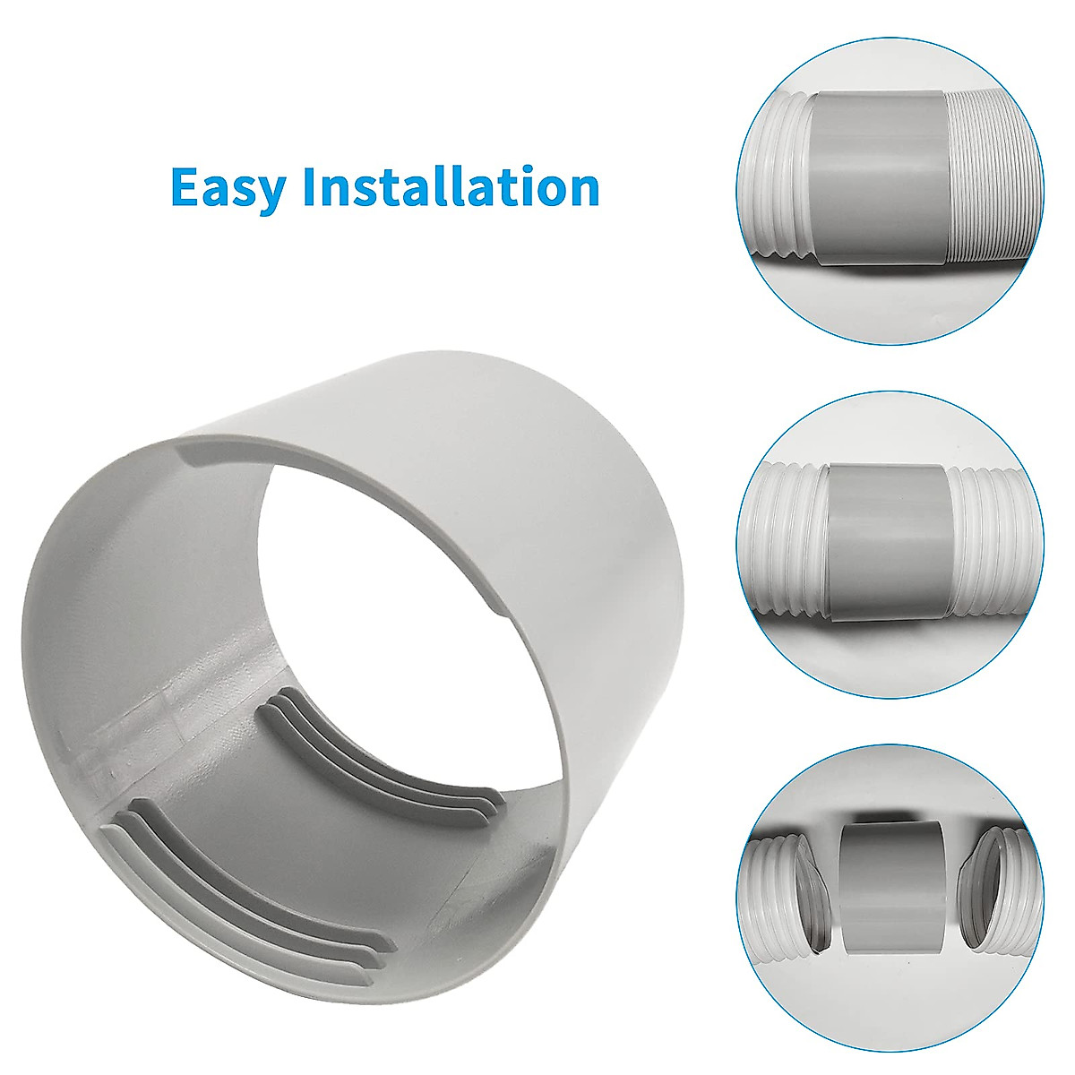 Qualward Air Conditioner Hose Extention Coupler 5.9 Inches, Portable AC Exhaust Vent Hose Connector Coupling Universal Fits Clockwise and Counter-Clockwise Thread Hose