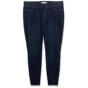 Amazon Essentials Women's Pull-On Knit Jegging (Available in Plus Size), Dark Wash, Medium Short