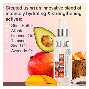 Leave in Conditioner - Intense Treatment, Anti-frizz Detangler Spray, Adds Deep Moisture & Shine to Dry, Damaged, Colored, Curly, Frizzy, Broken & Bleached Hair. Cruelty-free & 100% Vegan - 5.9 Fl.Oz