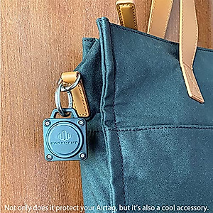 Waterproof AirTag Keychain Holder Case,Compatible for Apple AirTag Key Ring.(black-4pack)