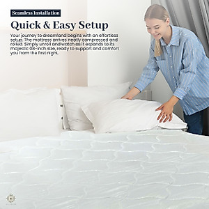 Aylas Furniture King Size Mattress 8 Inch King Size Foam Mattress High Density Reflex Support Layer & Visco-Elastic Comfort Foam & Premium Polyester Cover Eco-Friendly Breathable Firm King Mattress