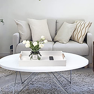 Serving Tray Set of 2 Coffee Table Tray for Serving Food Breakfast Nesting Decorative Tray for Coffee Table