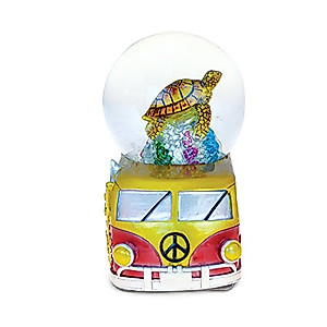 COTA Global Van with Sea Turtle Snow Globe - Water Globe Figurine with Sparkling Glitter, Collectible Novelty Ornament for Home Decor, for Birthdays, Christmas, and Valentine's Day - 65mm