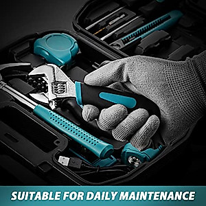 ALEAPOW 124PCS 4V Cordless Screwdriver Tool Kit Set, 6+1 Torque Setting, Adjustable 3 Position, 4Nm Electric Screwdriver, Flexible Shaft, Hand Tool Kit for Home with Storage Toolbox