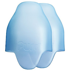 Pura Kiki Nipple/Spout Silicone Travel Covers - Pura Lids Compatible | Plastic-Free, Medical Grade, MadeSafe Certified | Prevents Leaks & Spills, Secure Fit | 2-Piece (Blue)