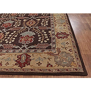 Old Hand Made Barista Floral Traditional Persian Oriental Woolen Area Rugs (9'x12')