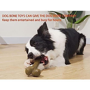 UXVA Dog Toys for Aggressive Chewers, Indestructible Dog Toys, Nylon Dog Bones, Durable Tough Puppy Teething Toys, Interactive Dog Toys for Medium Large Small Breed, Lifetime Replacement, Beef Flavor