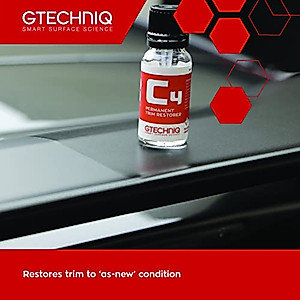 Gtechniq - C4 Permanent Trim Restorer - Restores Faded Trim to New Condition; Exceptionally Thin Optically Clear Film, Protective Durable Coating for Up to 2 Years (15 milliliters)