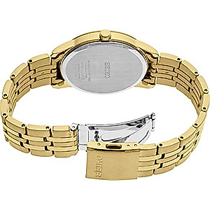 SEIKO SUR442 Watch for Men - Essentials Collection - Gold-Tone Stainless Steel Case and Bracelet, Champagne Dial