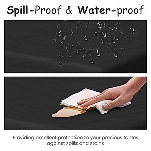 14 Pack Premium Black Plastic Tablecloth - 54 x 108 in. Disposable Rectangle Plastic Table Cloth - Decorative Rectangle Table Cover Smooth Tablecloth - Disposable Table Cloths For Parties, Weddings