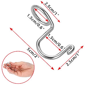 Sumnacon Hanger Hooks 30 Pcs Clothes Hanger Hooks Gold Metal Connector Hooks Mini Cascading Hanger Extender Hooks for Velvet Wooden Hangers Hat Bag Silver