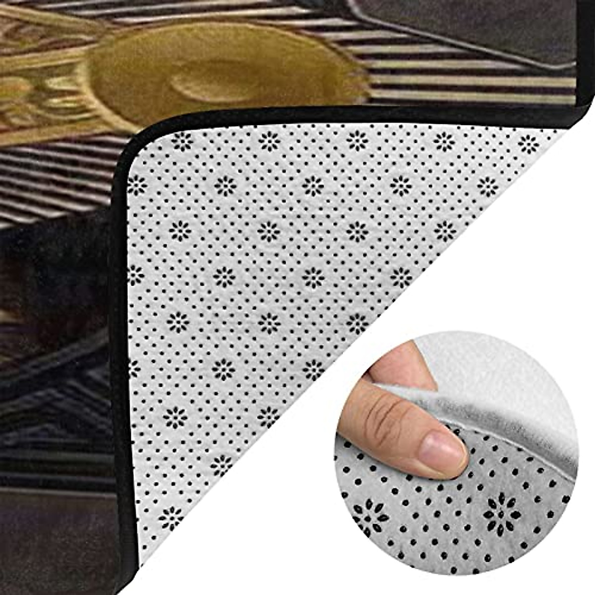 Masonic Freemasonry Meditation for Freedom Cozy Throw Rug Carpet Soft Non-Slip Floor Mat for Bedroom Living Room Office Home Decor 84 X 60 in