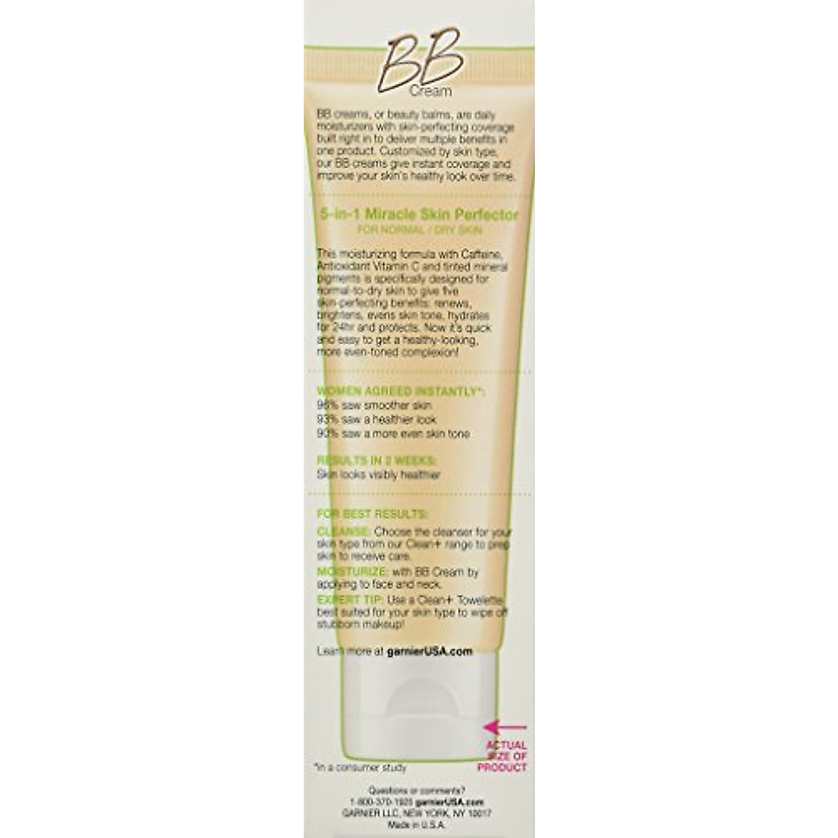 Garnier Skin Renew Miracle Skin Perfector B.B. Cream, Light and medium, 2.5 Fluid Ounce