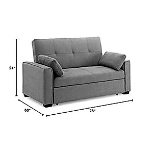 Night & Day Furniture Nantucket Full Light Grey Sofa Sleeper