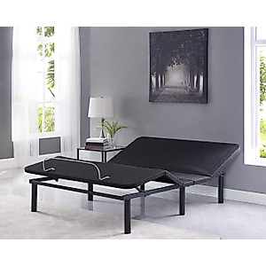 Naomi Home 15" Adjustable Bed Frame with Head & Foot Incline, Height Adjustable Bed Base, Black - Full