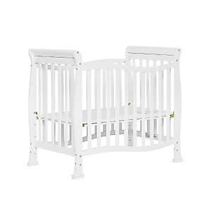 Dream On Me Violet 4-In-1 Convertible Mini Crib In White, Greenguard Gold Certified, JPMA Certified, 3 Position Mattress Height Settings, Non-Toxic Finish