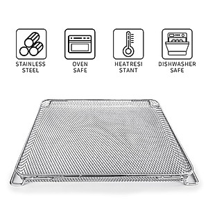 Air Fryer Oven Basket, Original Replacement Baking Trays for NINJA DT201 DT251 Foodi Digital Air Fryer Oven, Mesh Basket, Ideal Accessories for Air Frying and Dehydrating
