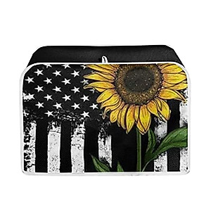 Yiekeluo Pink Floral Hummingbird Toaster Cover 2 Slice Bread Toaster Oven Dustproof Cover for Kitchen/Keep Toaster Free From Dust and Fingerprint