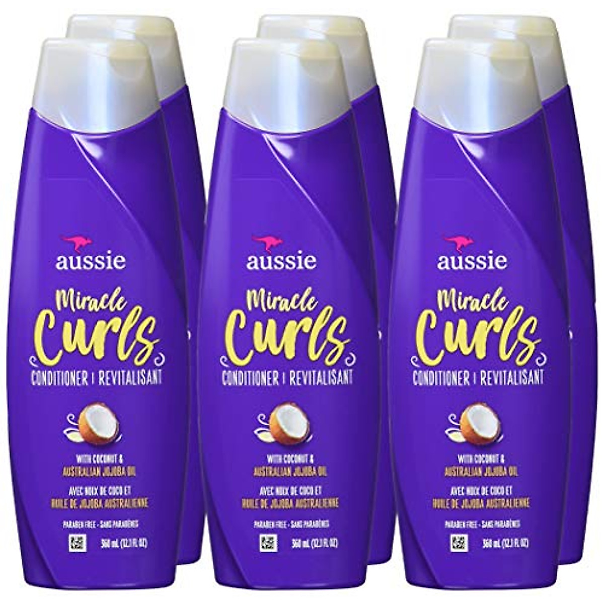 Aussie Miracle Curls Conditioner, 12.1 Ounce (Pack of 6)